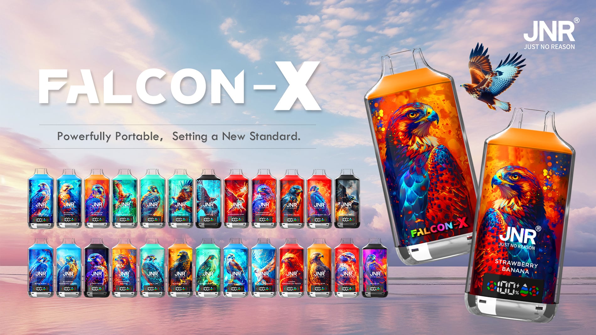 JNR Falcon X 18000 Puffs : Une Vape Simple, Mais pas Simpliste - JNR Puff