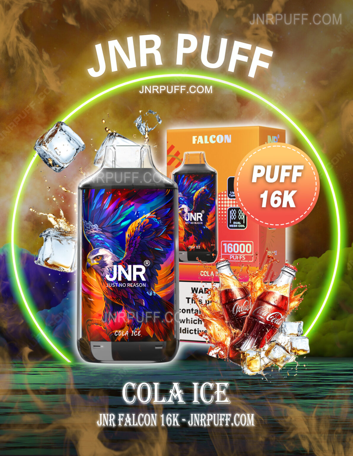 JNR Falcon 16k Puff 16000 – Cola Ice | 100% legit JNR Puffs