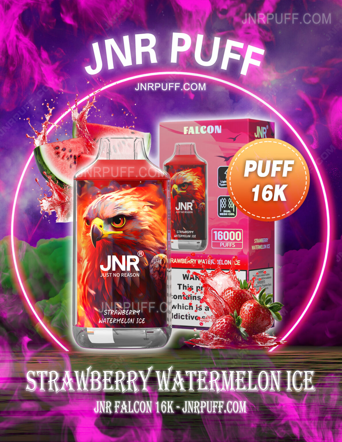 JNR Falcon 16k Puff 16000 – Strawberry Watermelon Ice | Jnr Puff