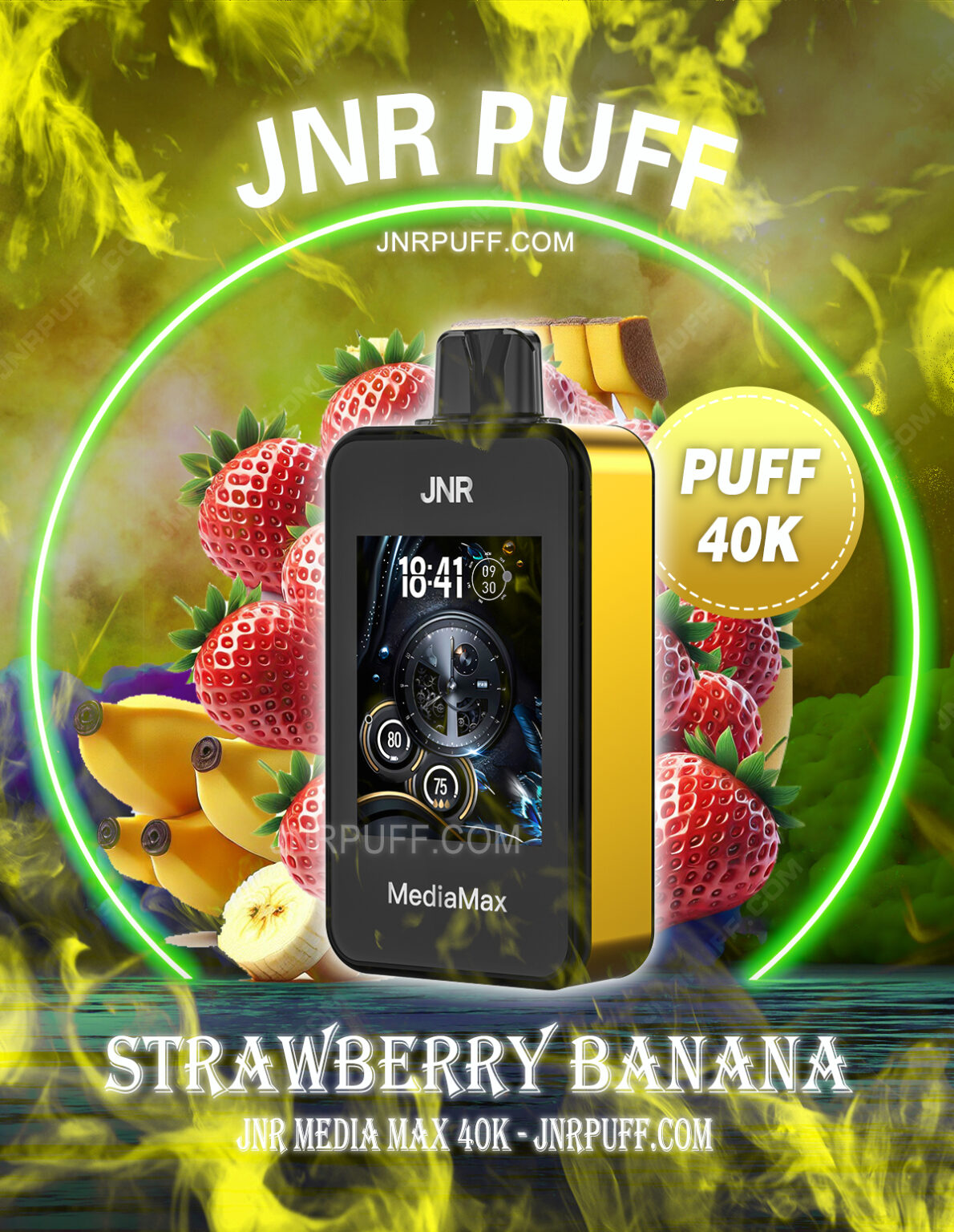 JNR Media Max 40k Puff - Strawberry Banana | Articles 100 % officiels
