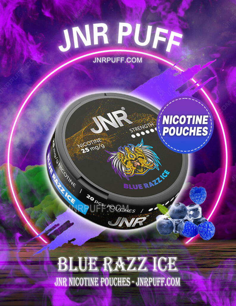 JNR Nicotine Pouches - Blue Razz Ice - JNR Puff