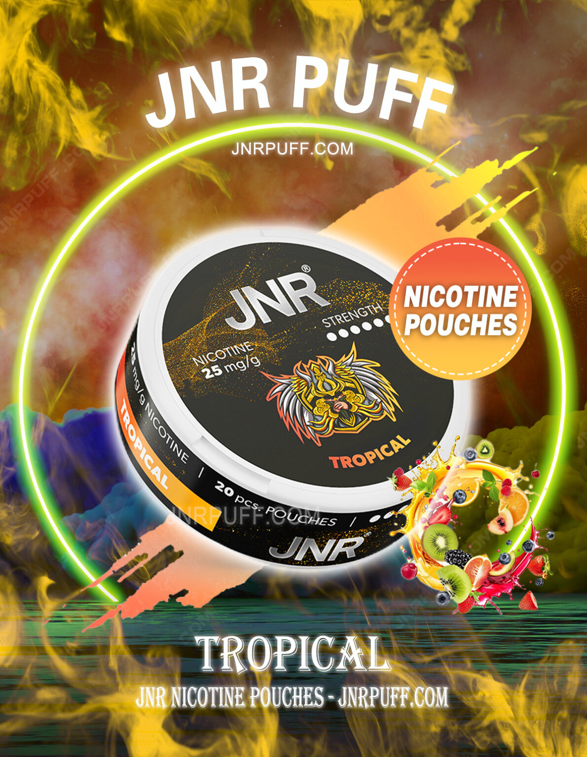JNR Nicotine Pouches - Tropical - JNR Puff
