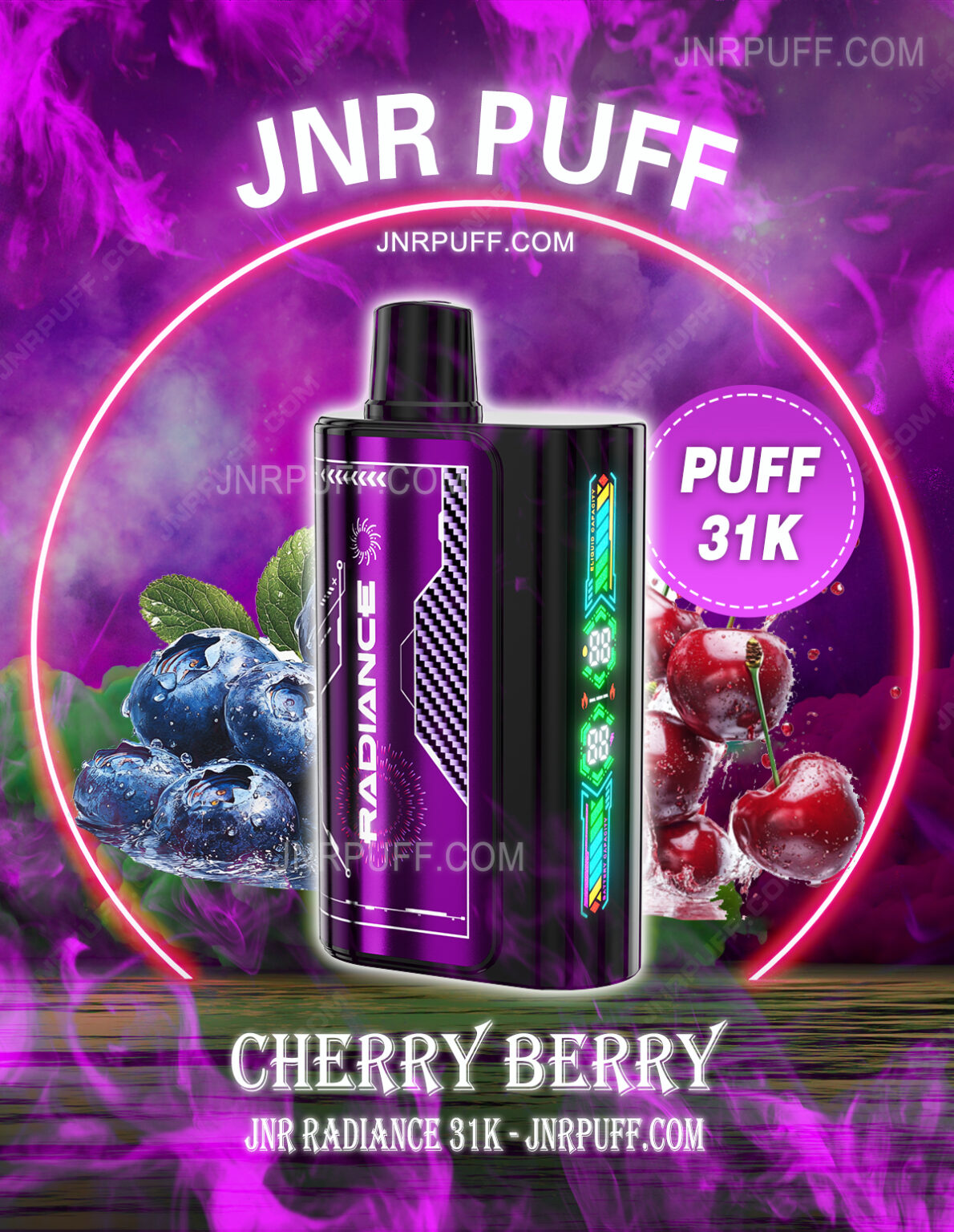 JNR Radiance 31000 Puff 31k – Cherry Berry | JNR Puff nicotine 2%