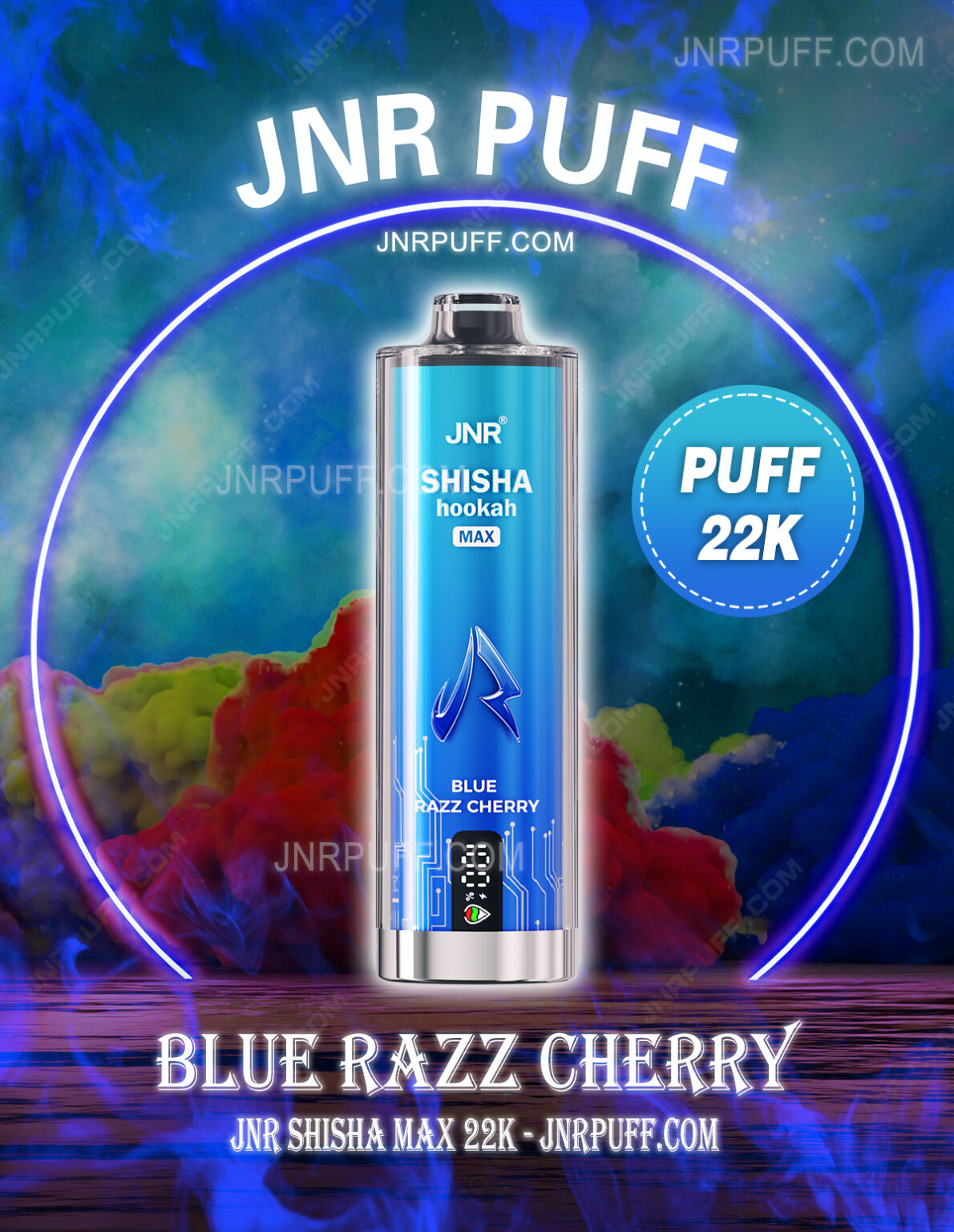 JNR VAPE SHISHA MAX 22000 Puff - Blue Razz Cherry | jnr just no reason