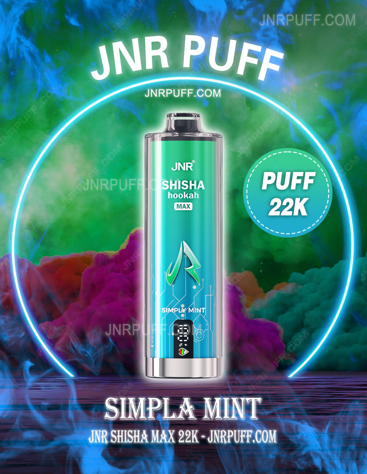 JNR VAPE SHISHA MAX 22000 Puff - SIMPLA MINT | jnr solo perché