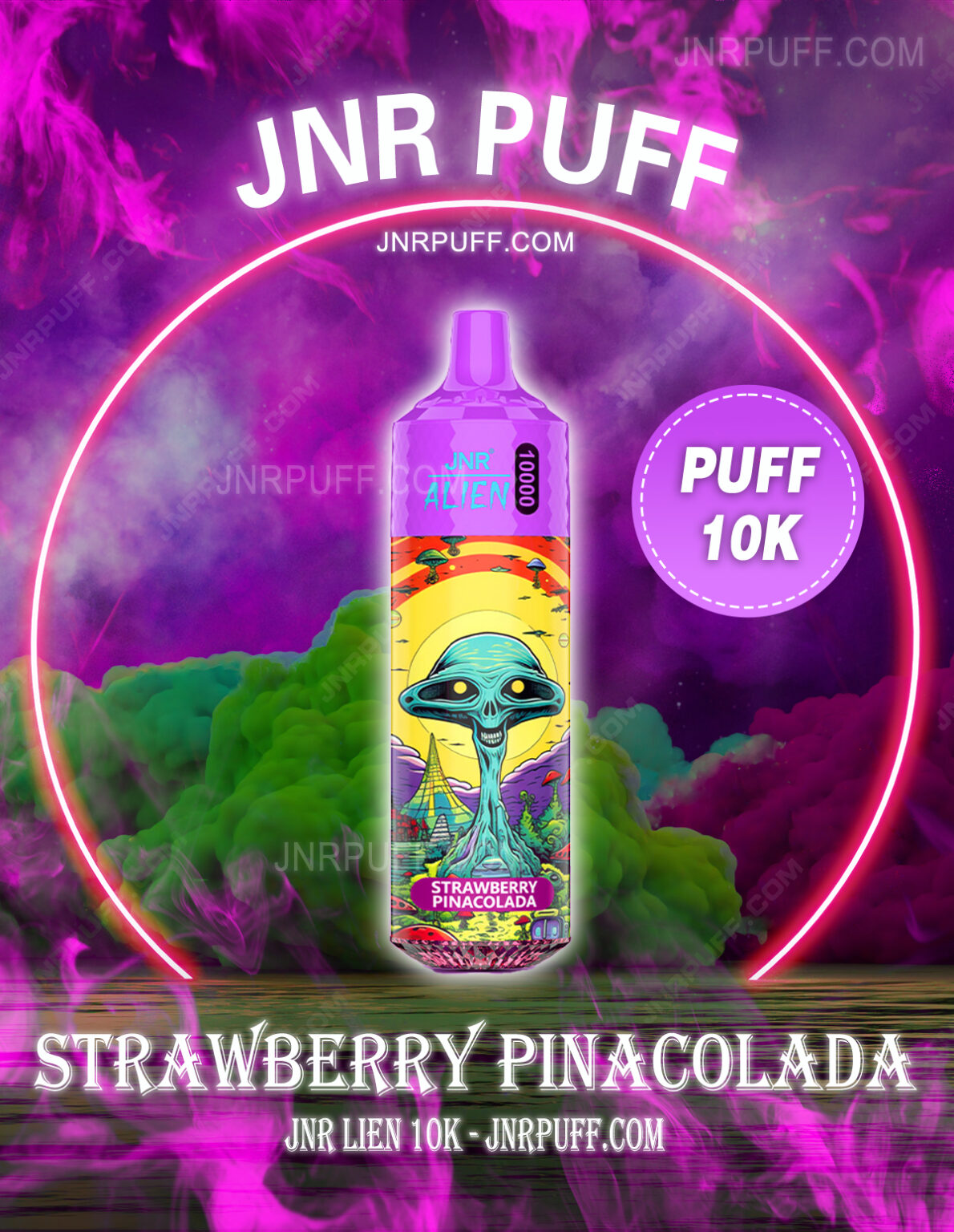 JNR ALIEN 10000 Puff 10k – Strawberry Pinacolada | 850mAh puff rechargeable
