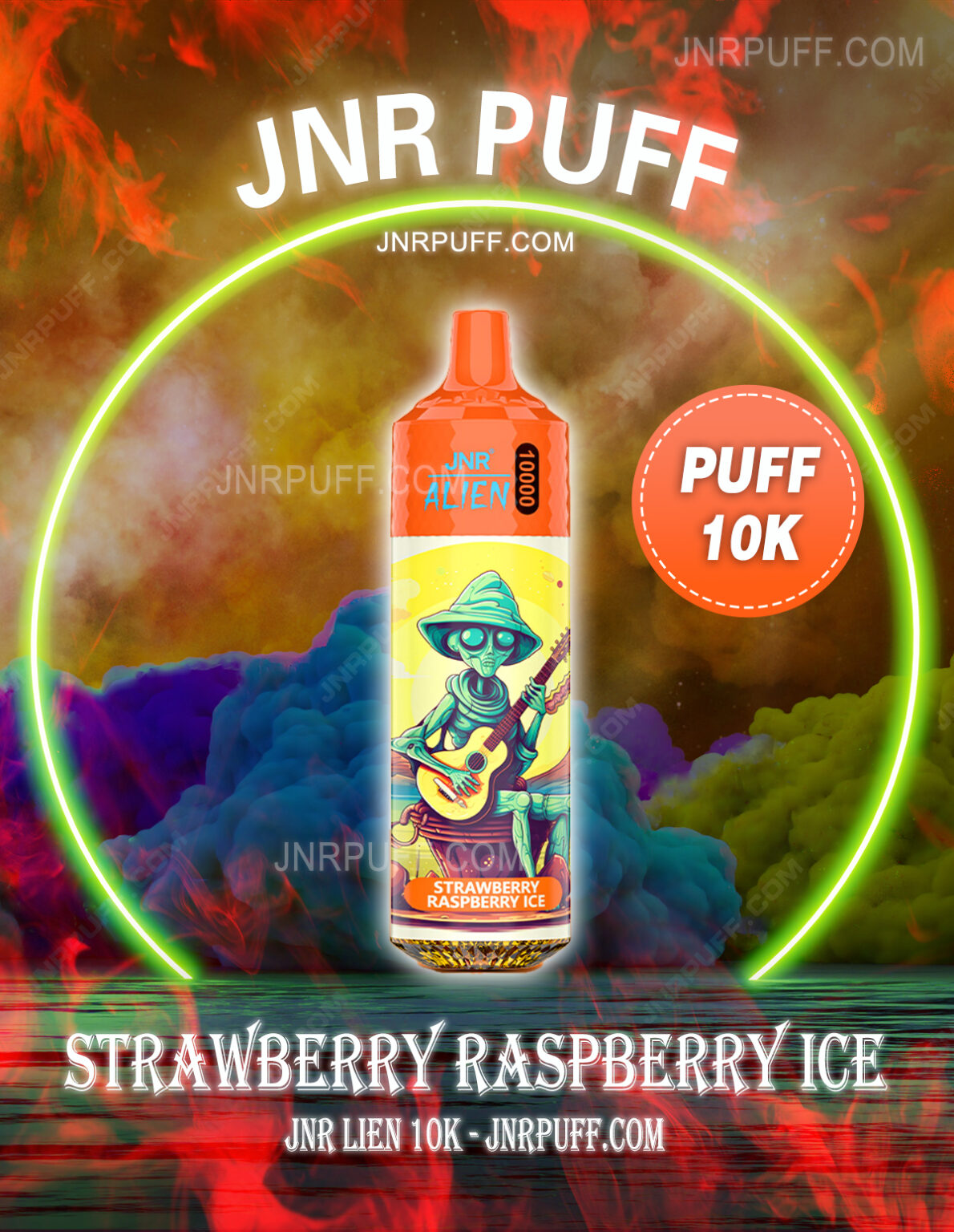 JNR ALIEN 10000 Puff 10k – Strawberry Raspberry Ice | JNR Vape cher