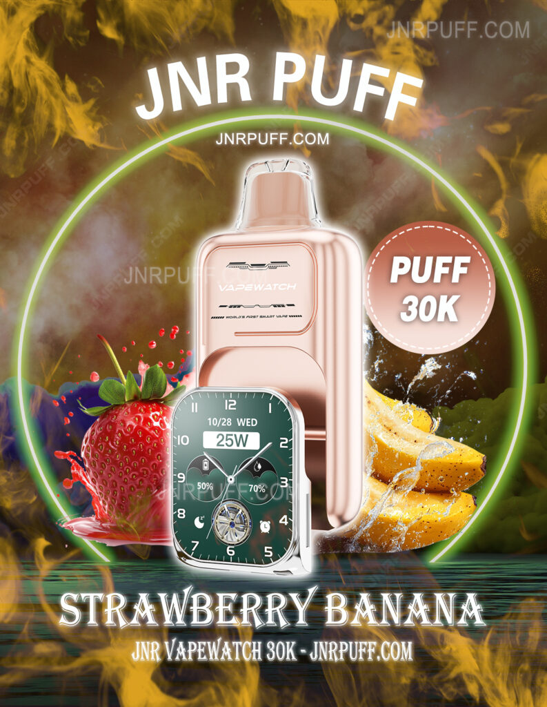 JNR Vape Watch 30k Puffs 30000 - Strawberry Banana | Jnr Puff Vape