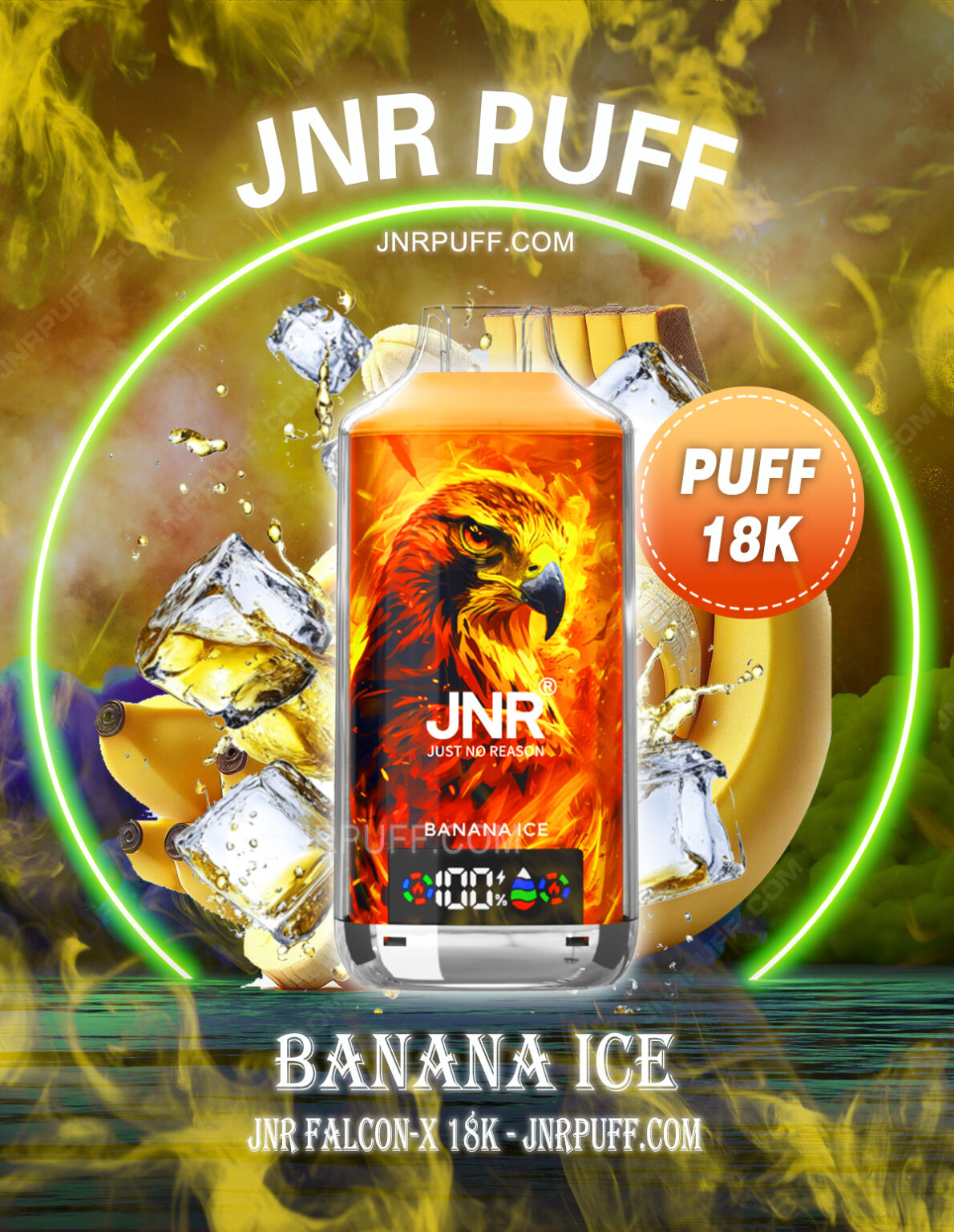 Puff JNR Falcon-X 18000 18k – Banana Ice | Magasin Electronique