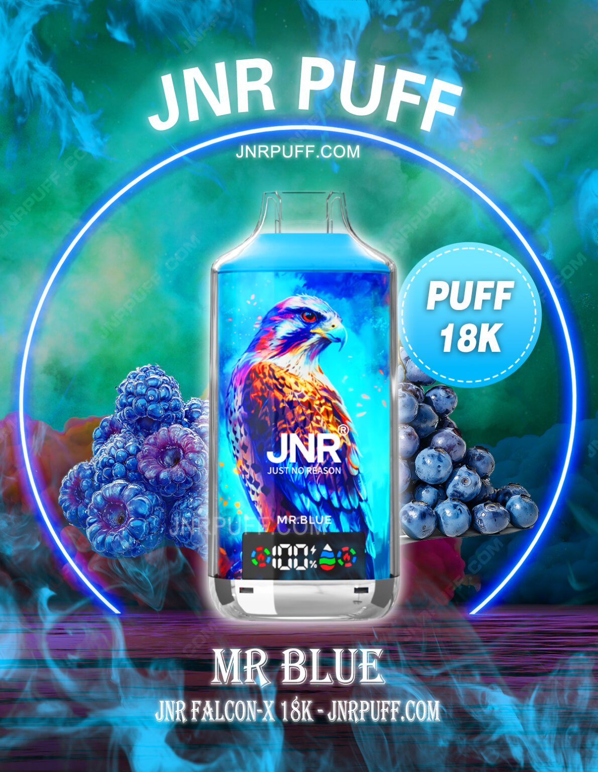 Puff JNR Falcon-X 18000 18k – Mr.Blue | puff pas cher en lot