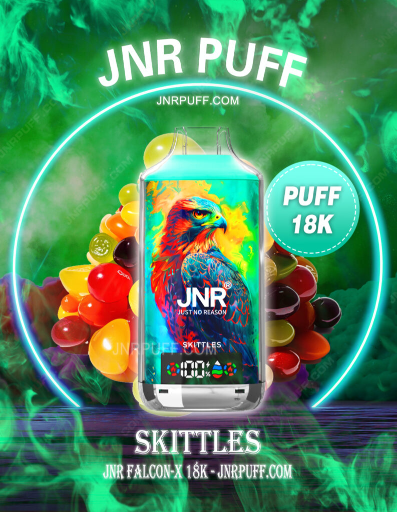 Puff JNR Falcon-X 18000 18k – Skittles | 2% nicotine dans une cigarette