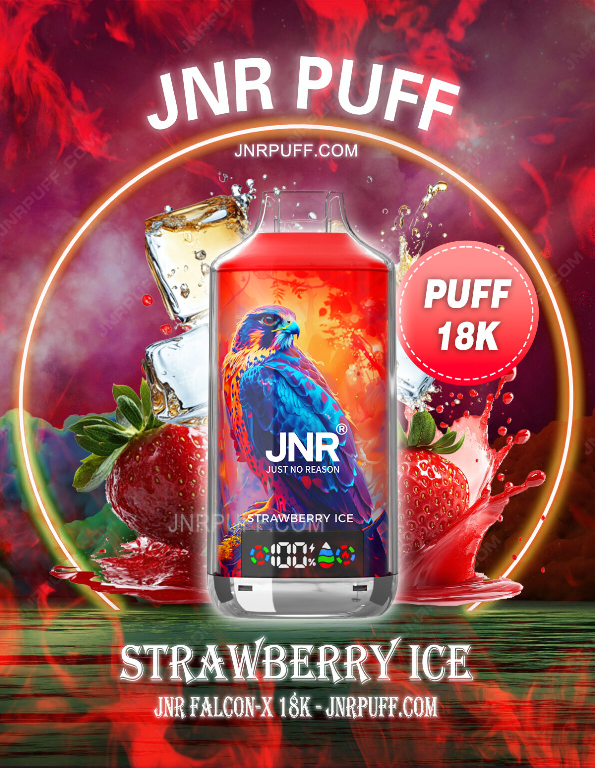 Puff JNR Falcon-X 18000 18k – Strawberry Ice | jnr falcon x