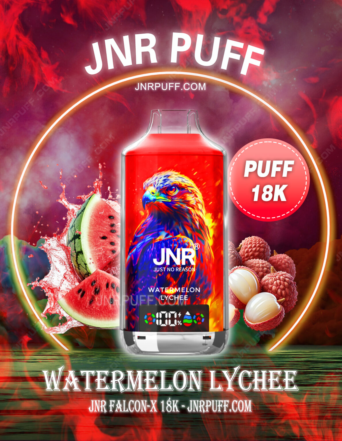 Puff JNR Falcon-X 18000 18k – Watermelon Lychee | jnr falcon x Vape
