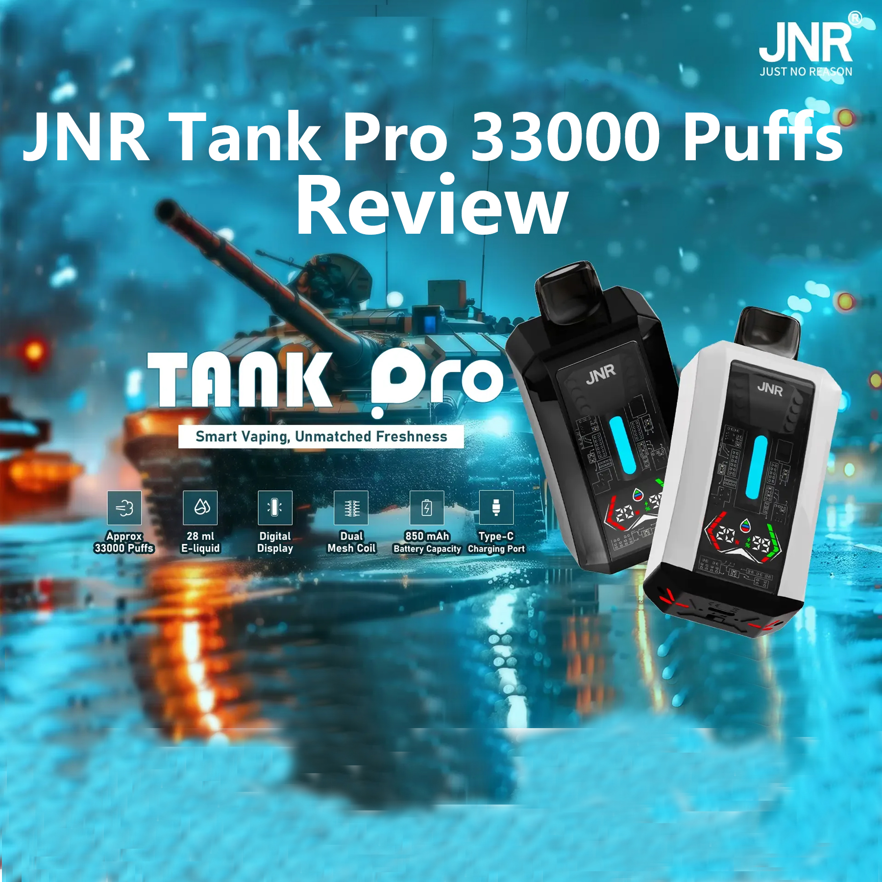 JNR Tank Pro 33000 Puffs Review | JNR PUFF | 100% Authentic