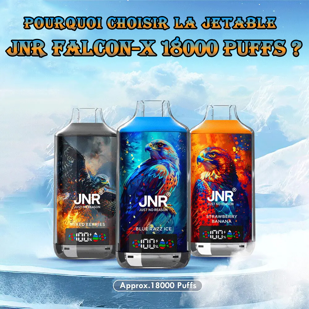 JNR Falcon X-18000 Puffs : La Vape Jetable Ultime pour une Expérience ...