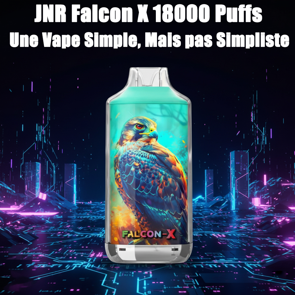 JNR Falcon X 18000 Puffs : Une Vape Simple, Mais pas Simpliste - JNR Puff