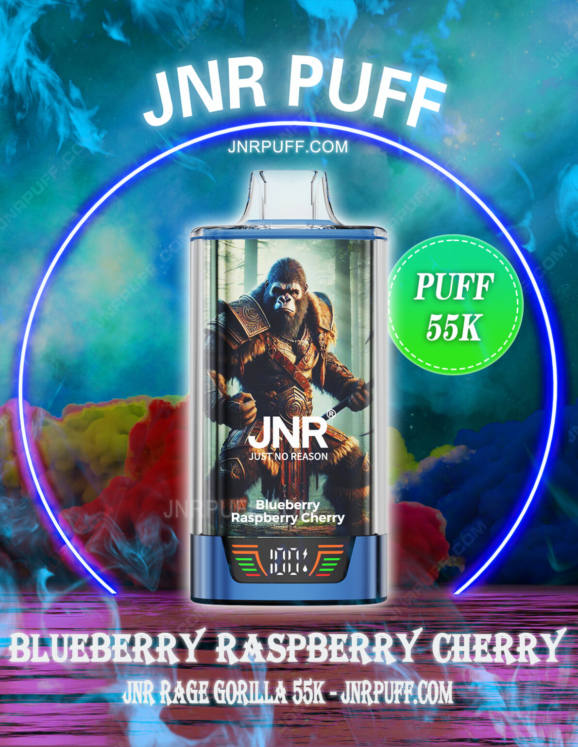 Blueberry Raspberry Cherry JNR Rage Gorilla 55000 Puffs | puffjnr