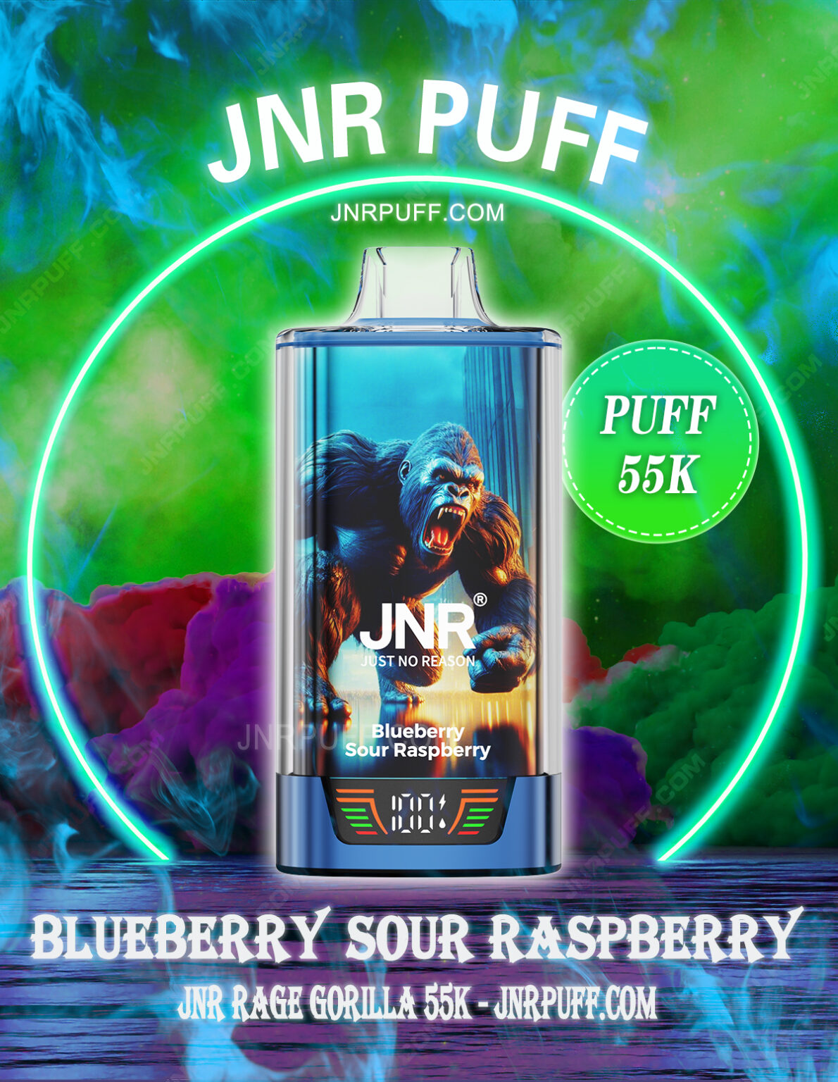 Blueberry Sour Raspberry JNR Rage Gorilla 55000 Puffs – Vape Fruité ...