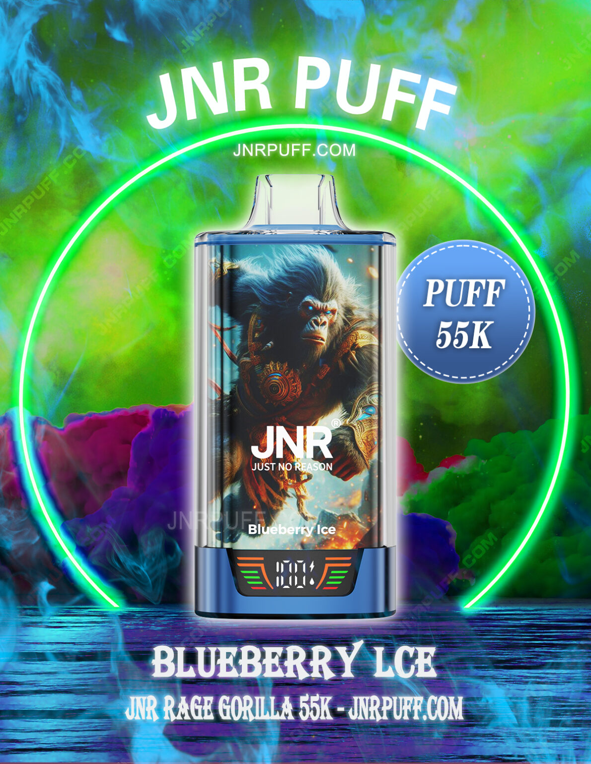 Blueberry Ice JNR Rage Gorilla 55000 Puffs | Vape Fraîche & Puissante