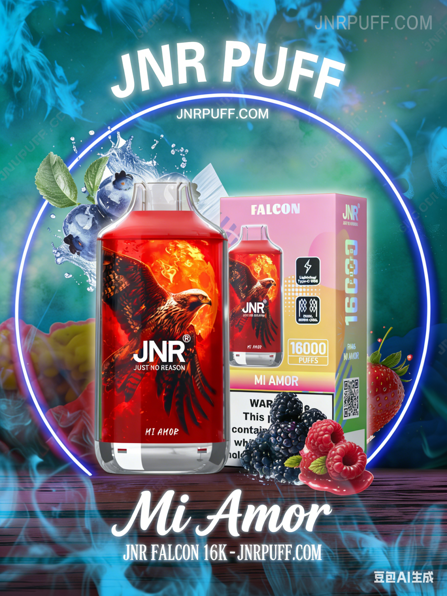 JNR Falcon 16k Puff 16000 – Mi Amor | Vapotage en gros